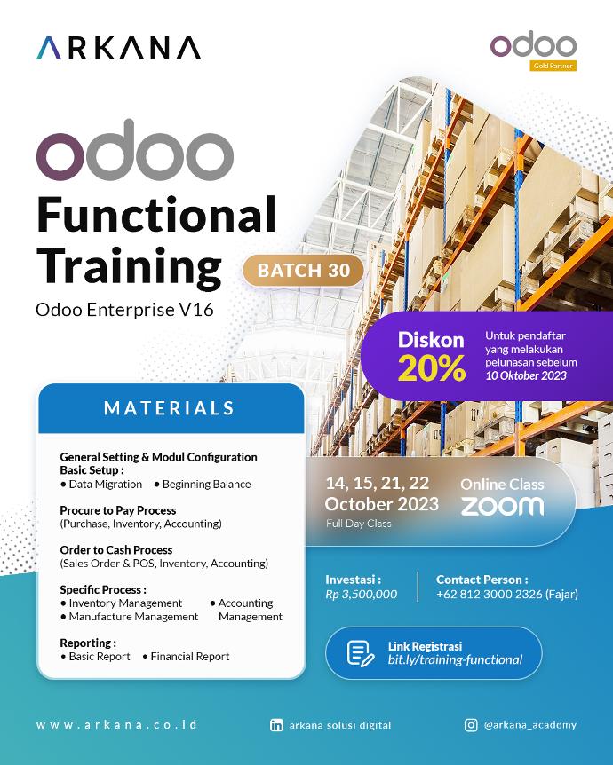 Odoo Functional Training | Indonesia